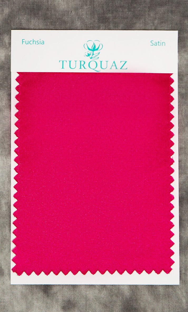 Fuchsia Satin Fabric Swatch - Free Shipping – RobeMart