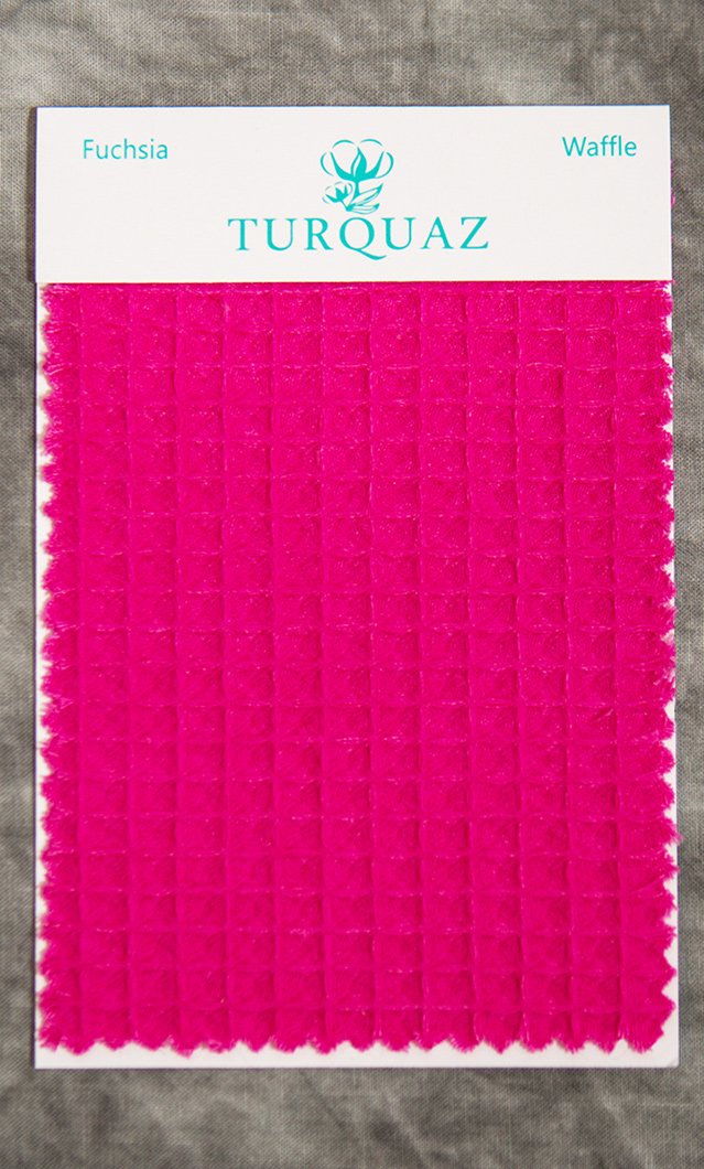 Fuchsia Waffle Fabric Swatch - Free Shipping – RobeMart