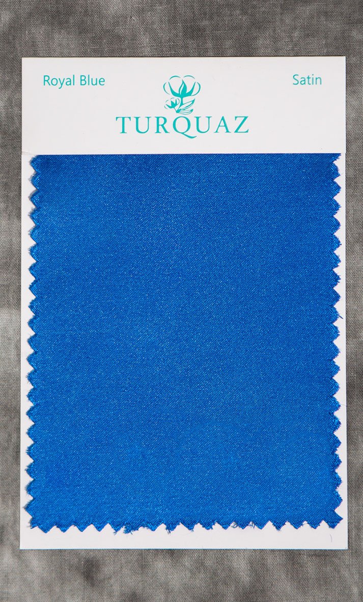 Royal Blue Satin Fabric Swatch - Free Shipping – RobeMart