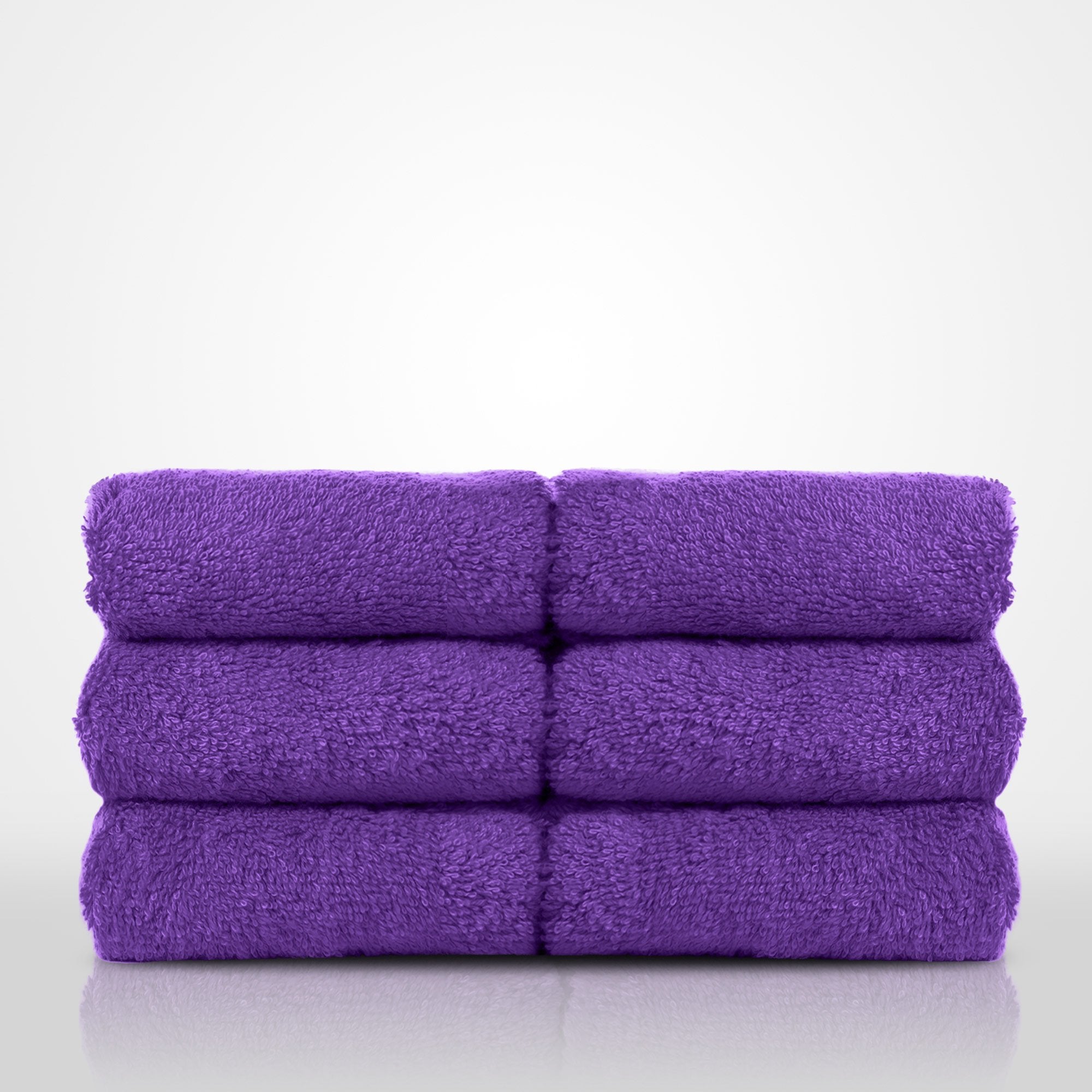 13" x 13" - 100% Turkish Cotton Purple Terry Washcloth - 12 Pack (Doze ...